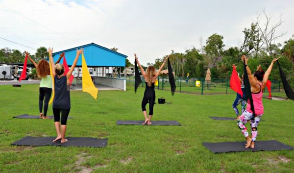 This is what a wellness retreat at a Florida campground looks like